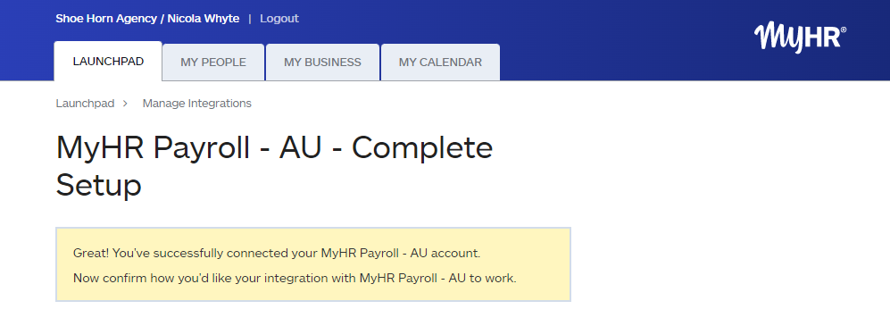 How to set up your MyHR Payroll AU + MyHR Integration